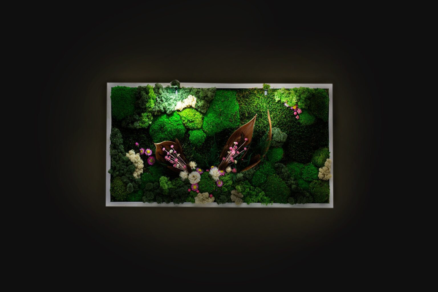 stunning Preserved Moss Wall Art With Led Lights Live Artwork Lighted ...